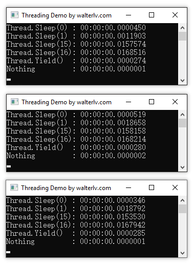 Cnet 中 Threadsleep0 Taskdelay0 Threadyield Taskyield 不同的执行效果和用法建议 Walterlv
