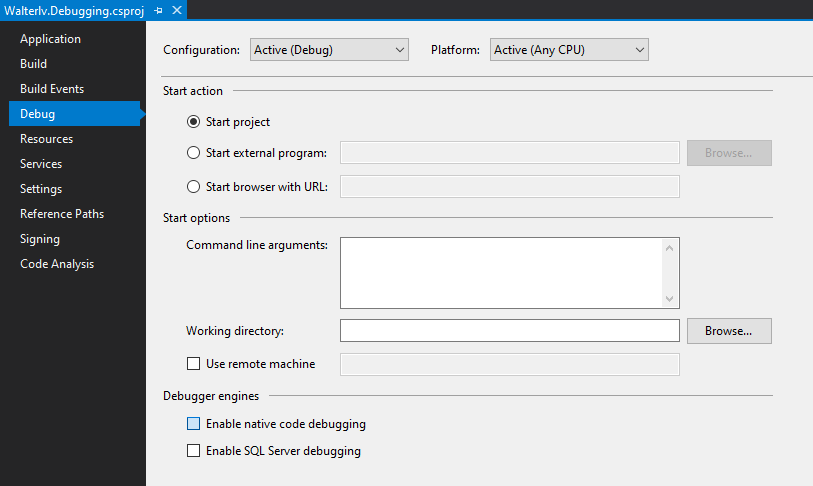 在 Visual Studio 新旧不同的 csproj 项目格式中启用混合模式调试程序(开启本机代码调试) - walterlv 在 Visual Studio 新旧不同的 csproj 项目格式中启用混合模式调试程序(开启本机代码调试) - walterlv