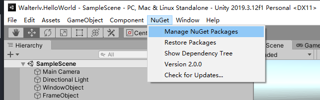 Unity3d 入门:如何管理 Unity 项目中的 Nuget 包?使用第三方 Nuget 包管理器——nugetforunity Walterlv